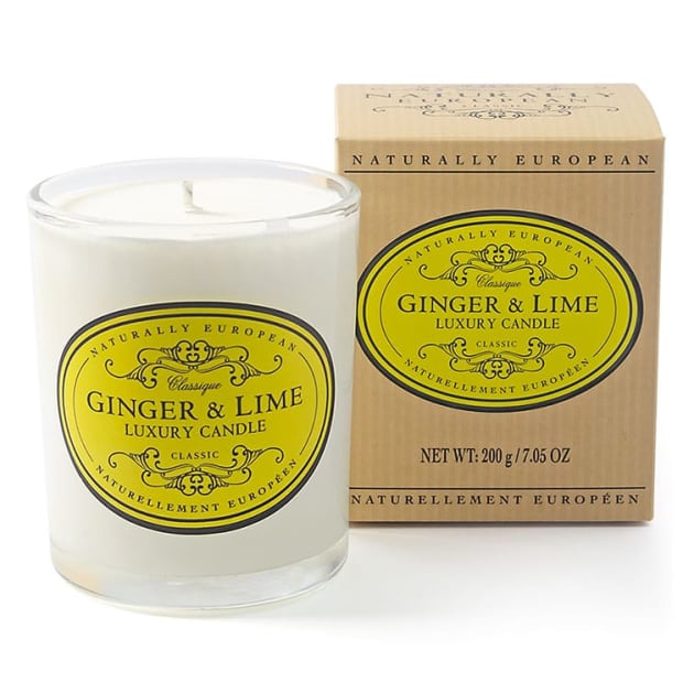 Naturally European ilmkerti með Ginger & Lime ilmi 200 gr
